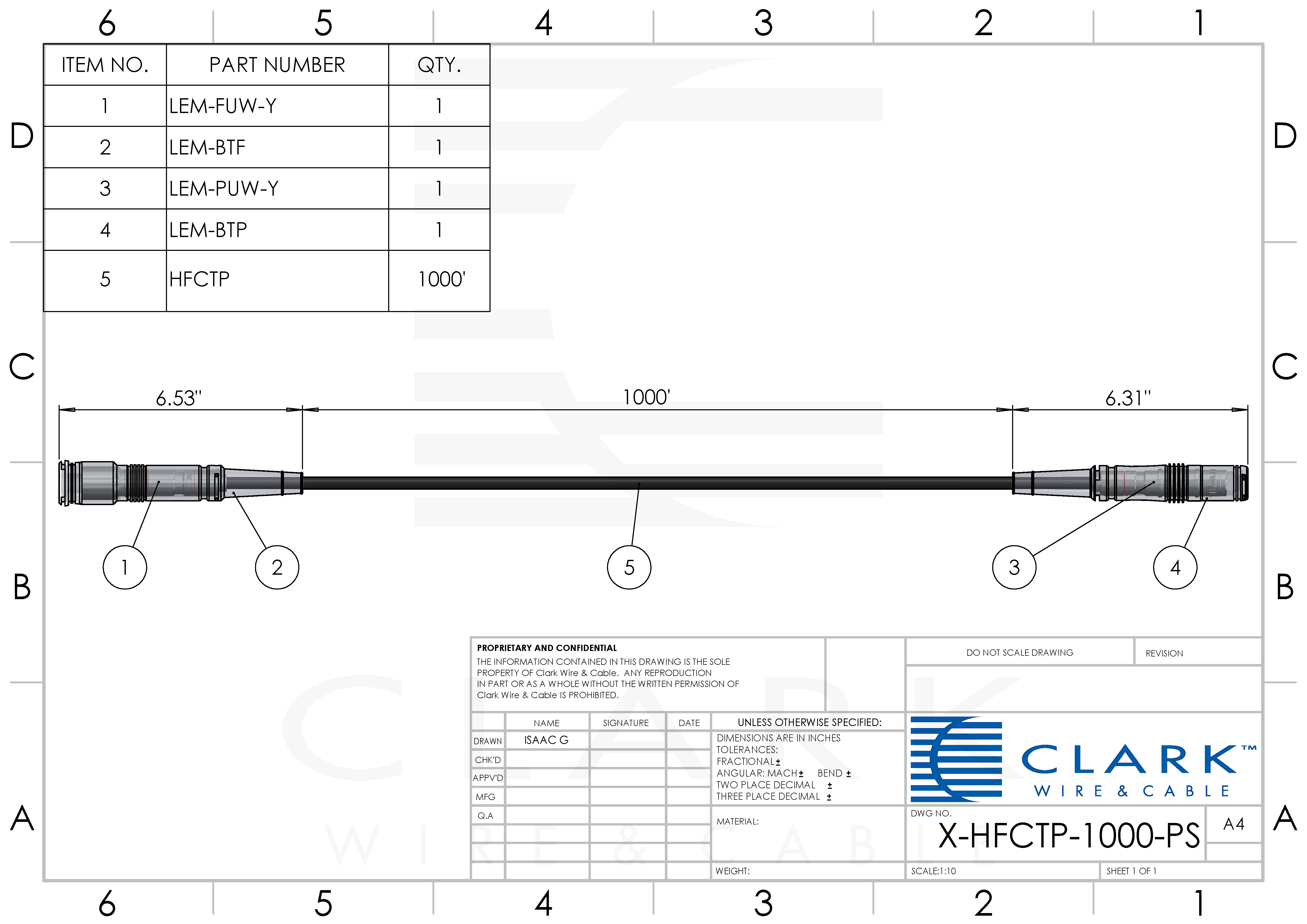 Clark Wire & Cable X-HFCTP-1000-PS • Clark Wire & Cable